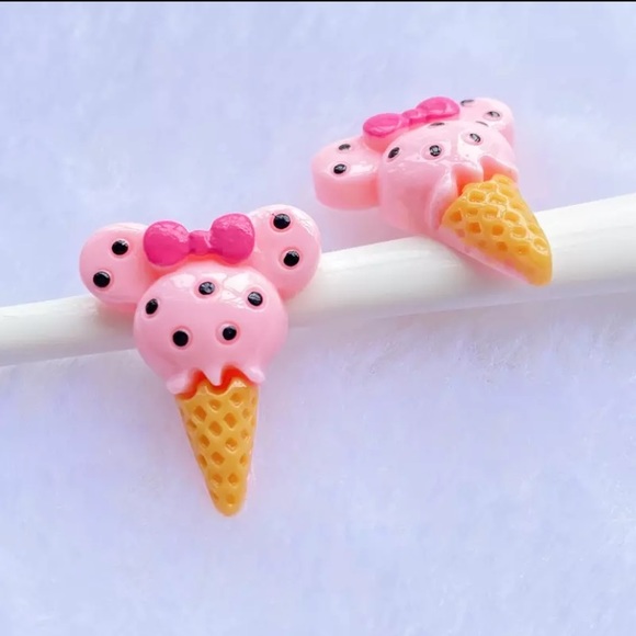 Jewelry | New Mouse Ears Ice Cream Cone Earrings Strawberry | Poshmark